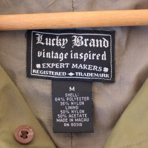 Lucky Brand | Jackets & Coats | Lucky Brand Vintage Inspired Green ...
